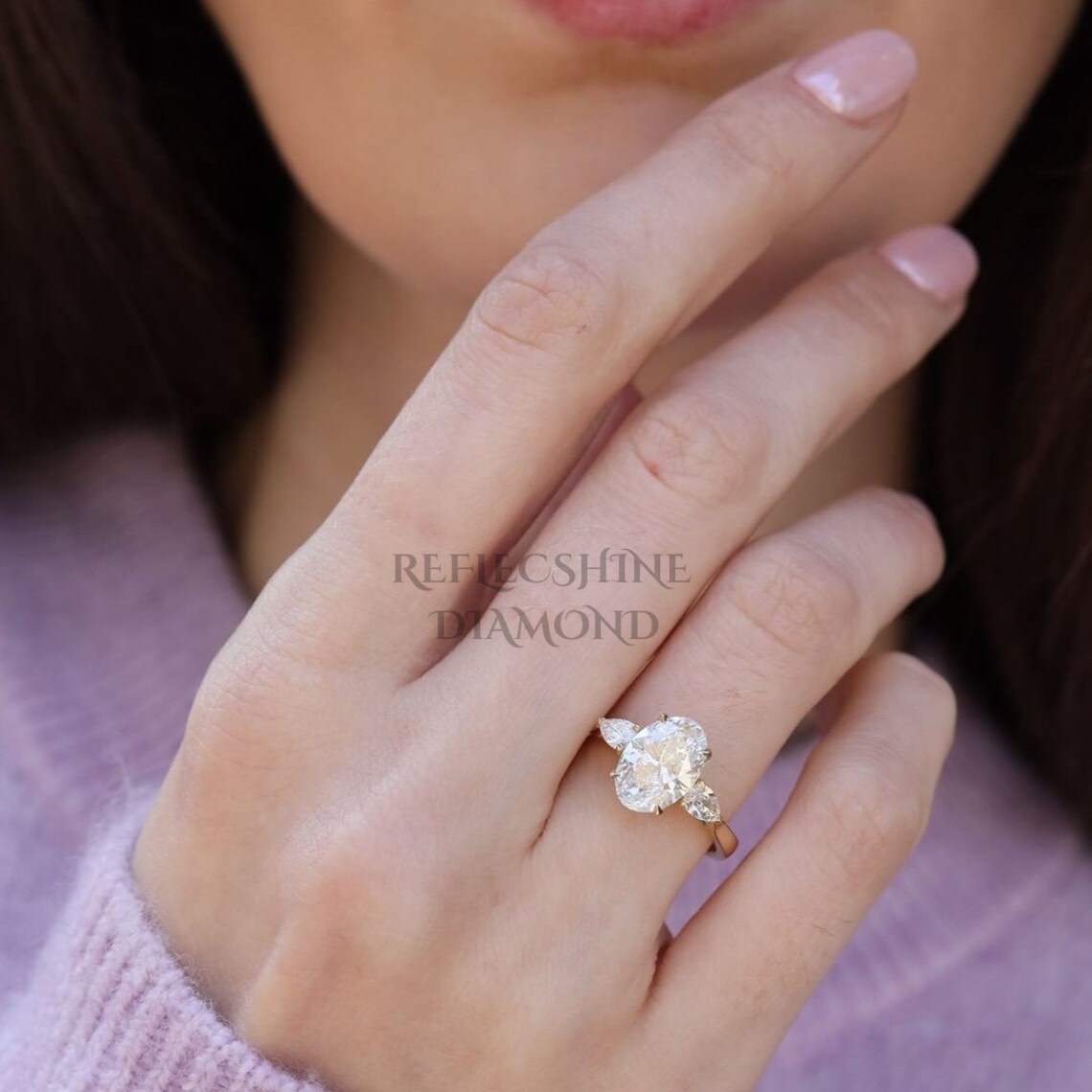 5 Carat IGI Certified E/VS1 Oval Cut Lab Grown Diamond Engagement Ring ...