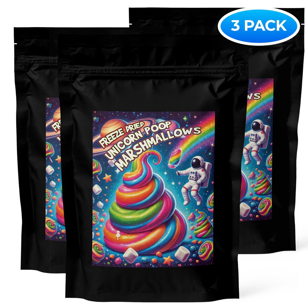 Freeze Dried Unicorn Poop marshmallows, 3 Pack, 0.6oz Each - Etsy