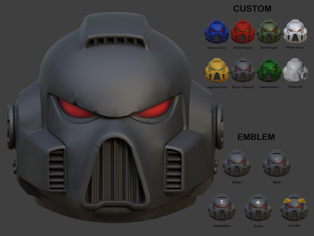 Warhammer 40K Space Marine 2 Mark 8 deathwatch Titus Helmet, Wearable ...