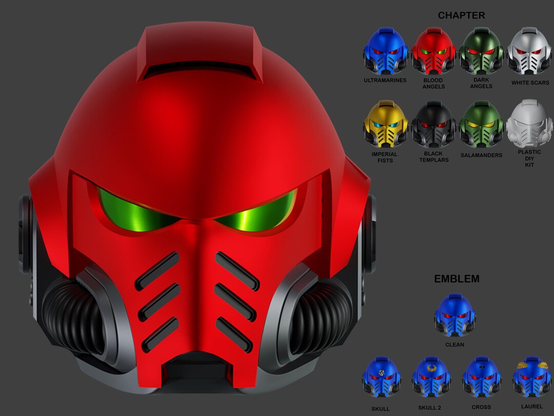 Warhammer 40K Space Marine Primaris Helmet Wearable Replica, Custom ...