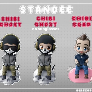 CALL OF DUTY Chibi Acrylic Standee, Soap Mactavish, Simon Ghost Riley ...