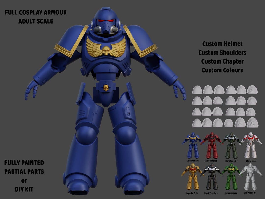 Warhammer 40K Space Marine 2 Full Power Armour, Custom Chapter ...