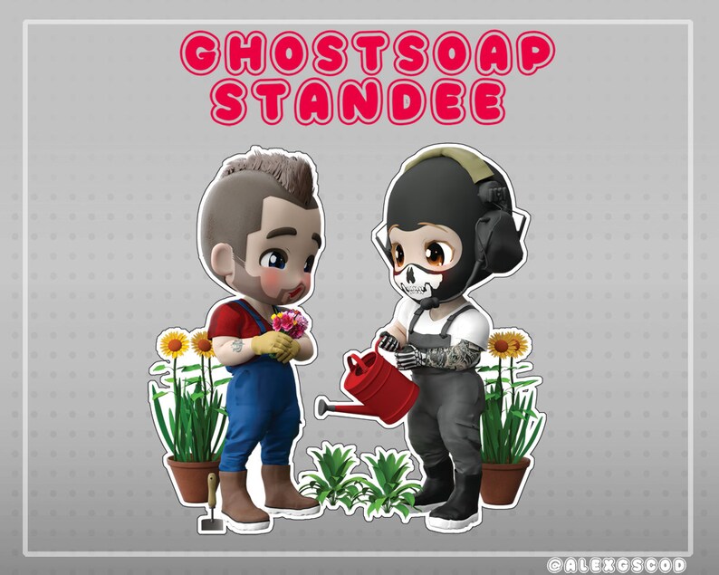CALL OF DUTY Chibi Acrylic Standee, Soap Mactavish, Simon Ghost Riley ...