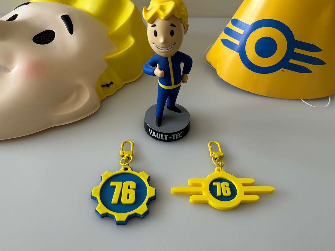 Fallout Keychain 3D Printed, Vault 76 101 33 or YOUR VAULT Number ...