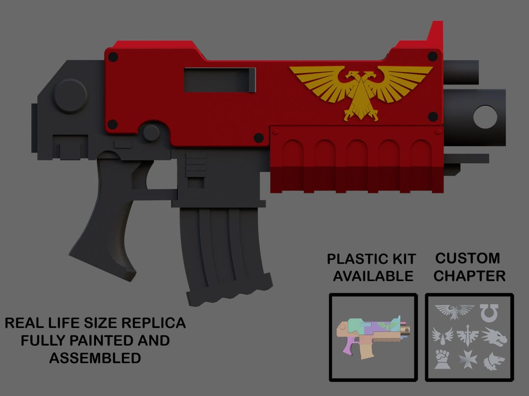 Warhammer 40K Bolter Rifle Replica and Cosplay, Life Size, 3D Printed ...
