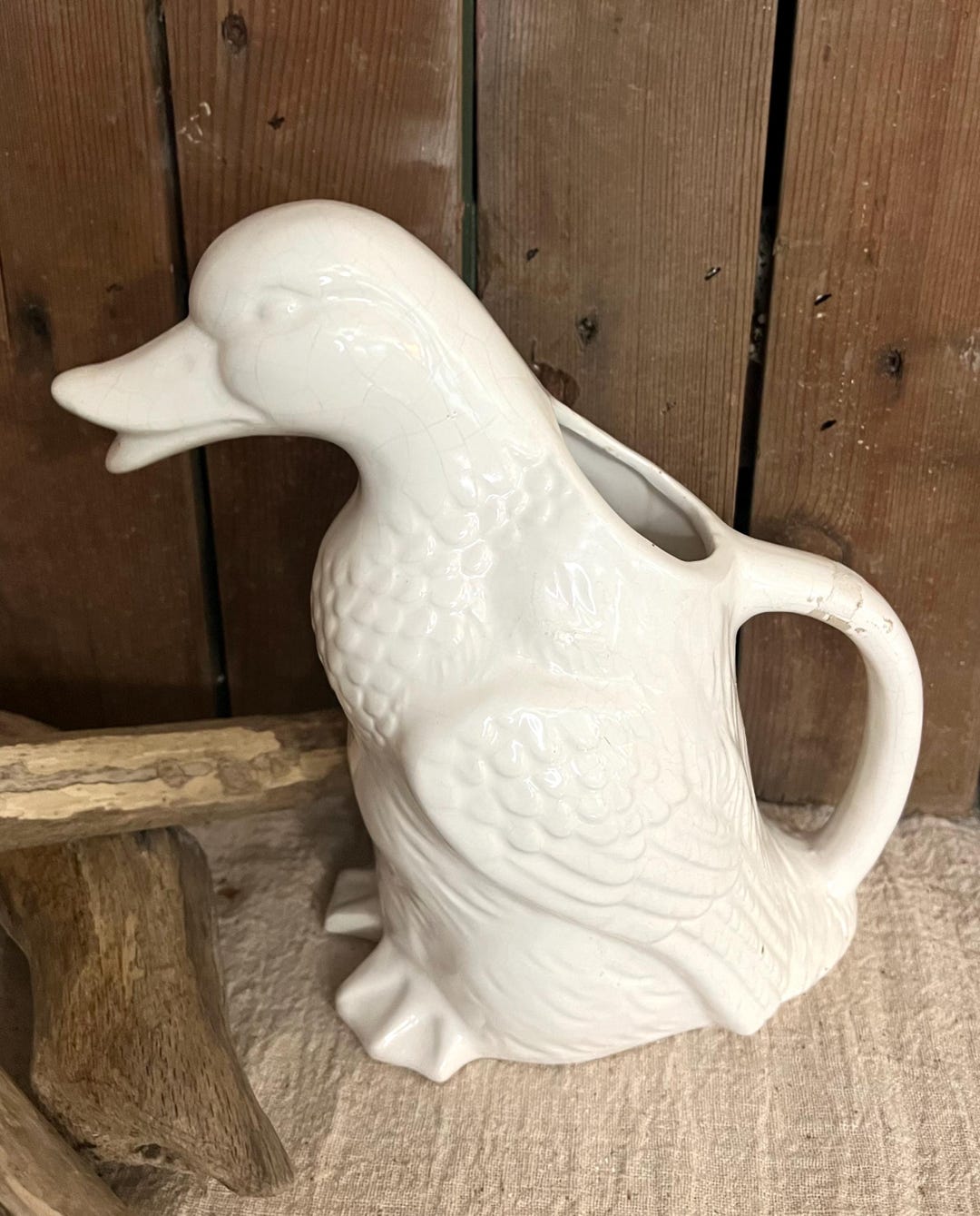 Vintage Ceramic Duck Pitcher - Etsy