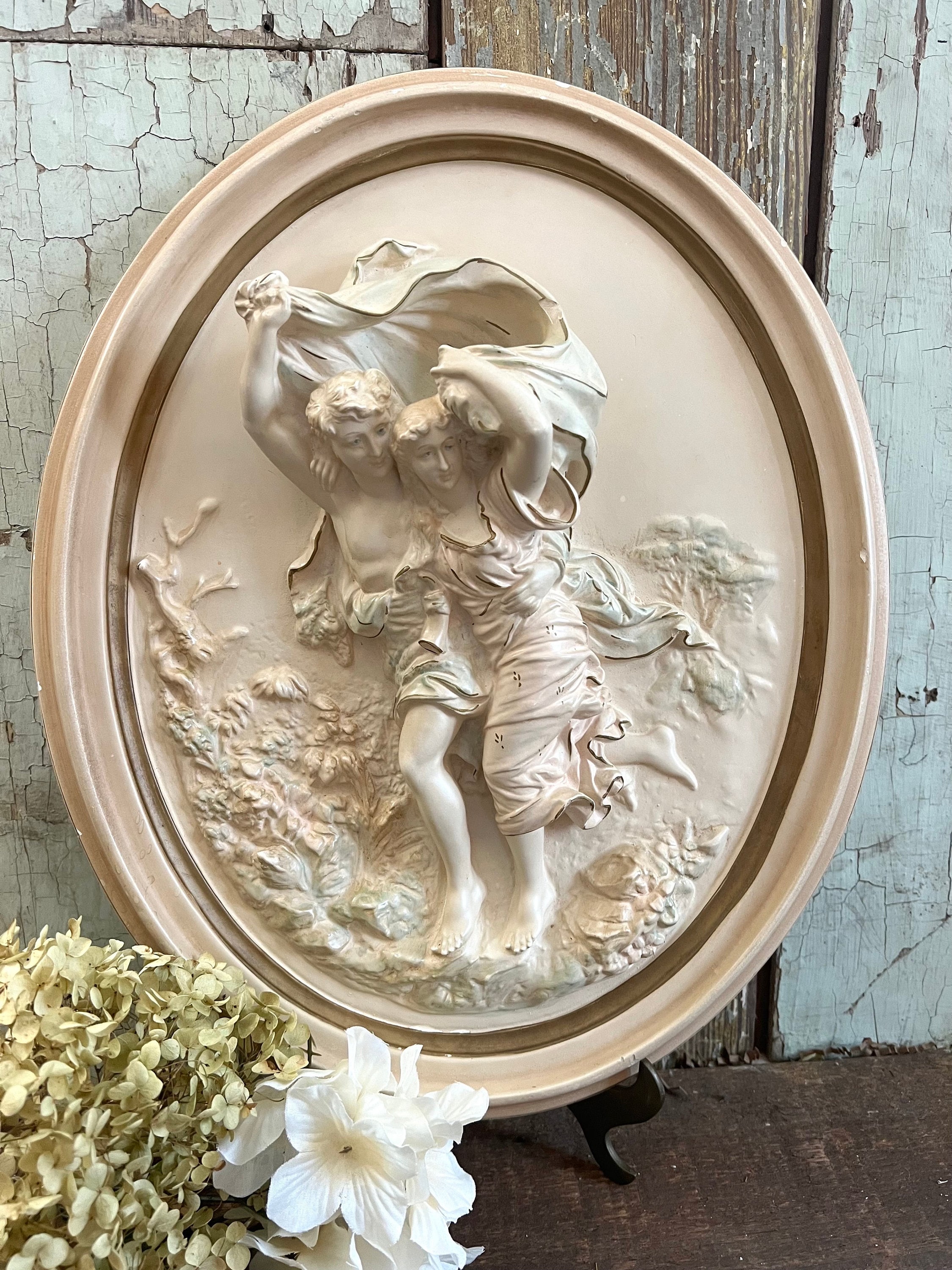 Chalkware Victorian Couple - Etsy