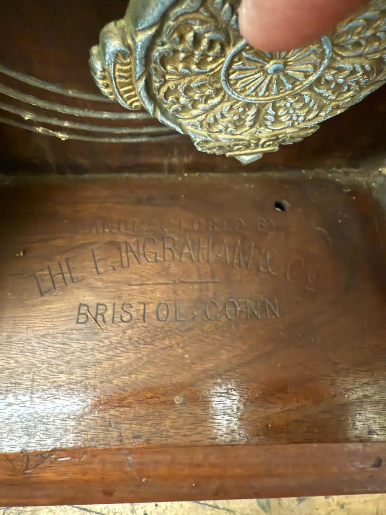 Antique E. Ingraham & Co Shelf Clock - Etsy