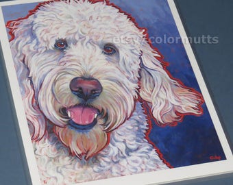 LABRADOODLE Dog 8x1 Art Print by Lynn Culp | Etsy
