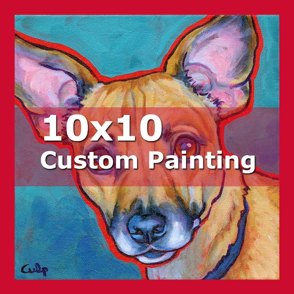 Acrylic Dog Painting - Etsy