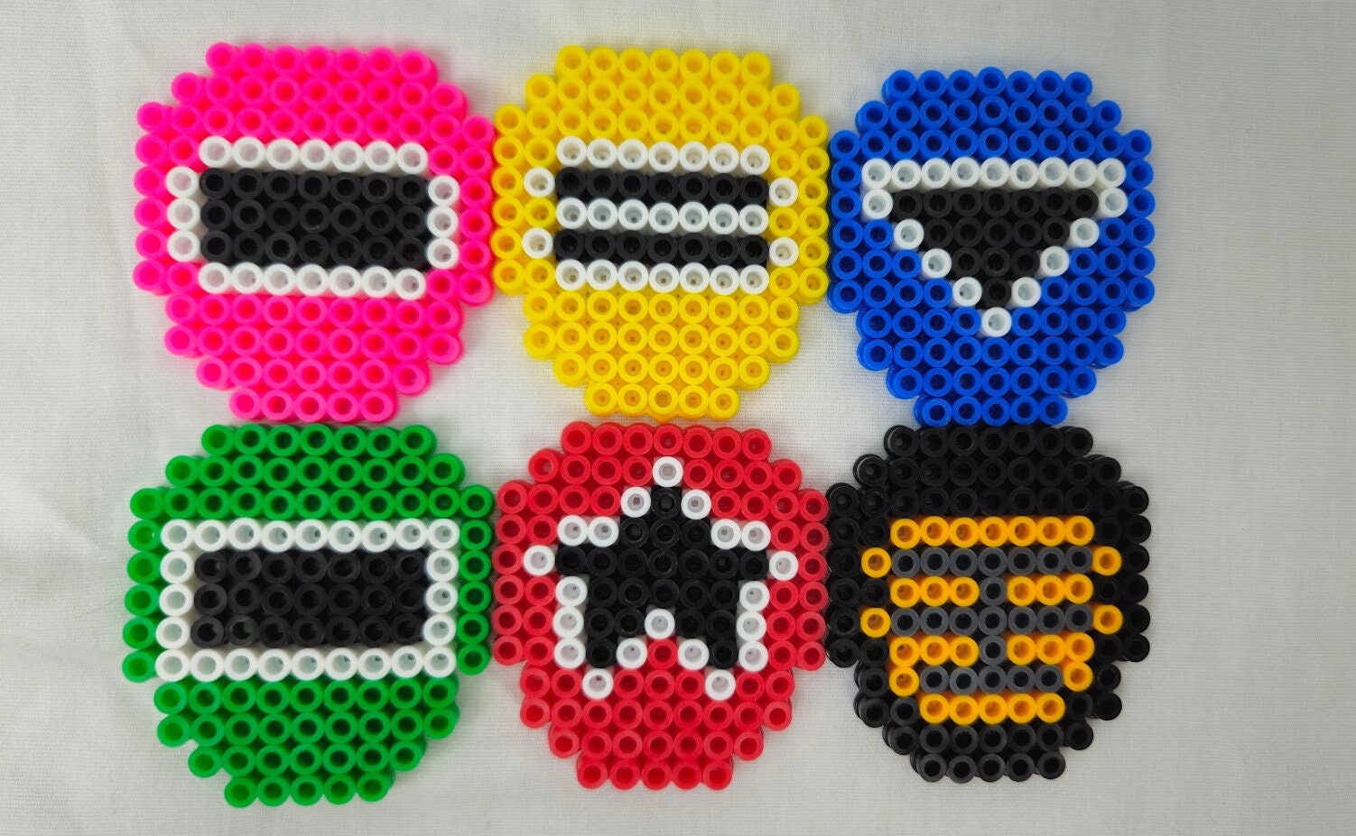 Power Rangers Zeo Helmets Made From Perler Beads | Chouriki Sentai ...