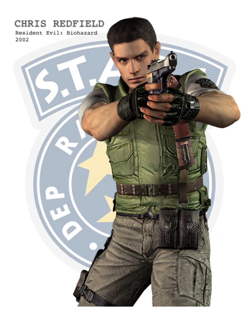 Autographed Chris Redfield Graphic Photo #2 - Etsy