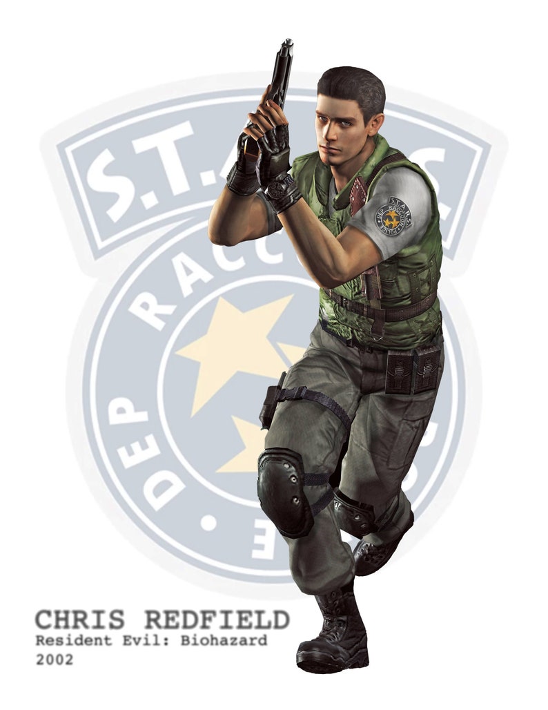 Autographed Chris Redfield Graphic Photo 3 - Etsy