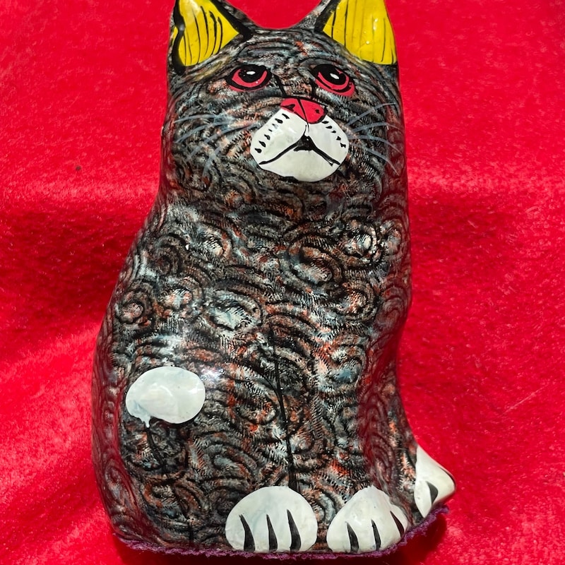 Paper Mache Cat - Etsy