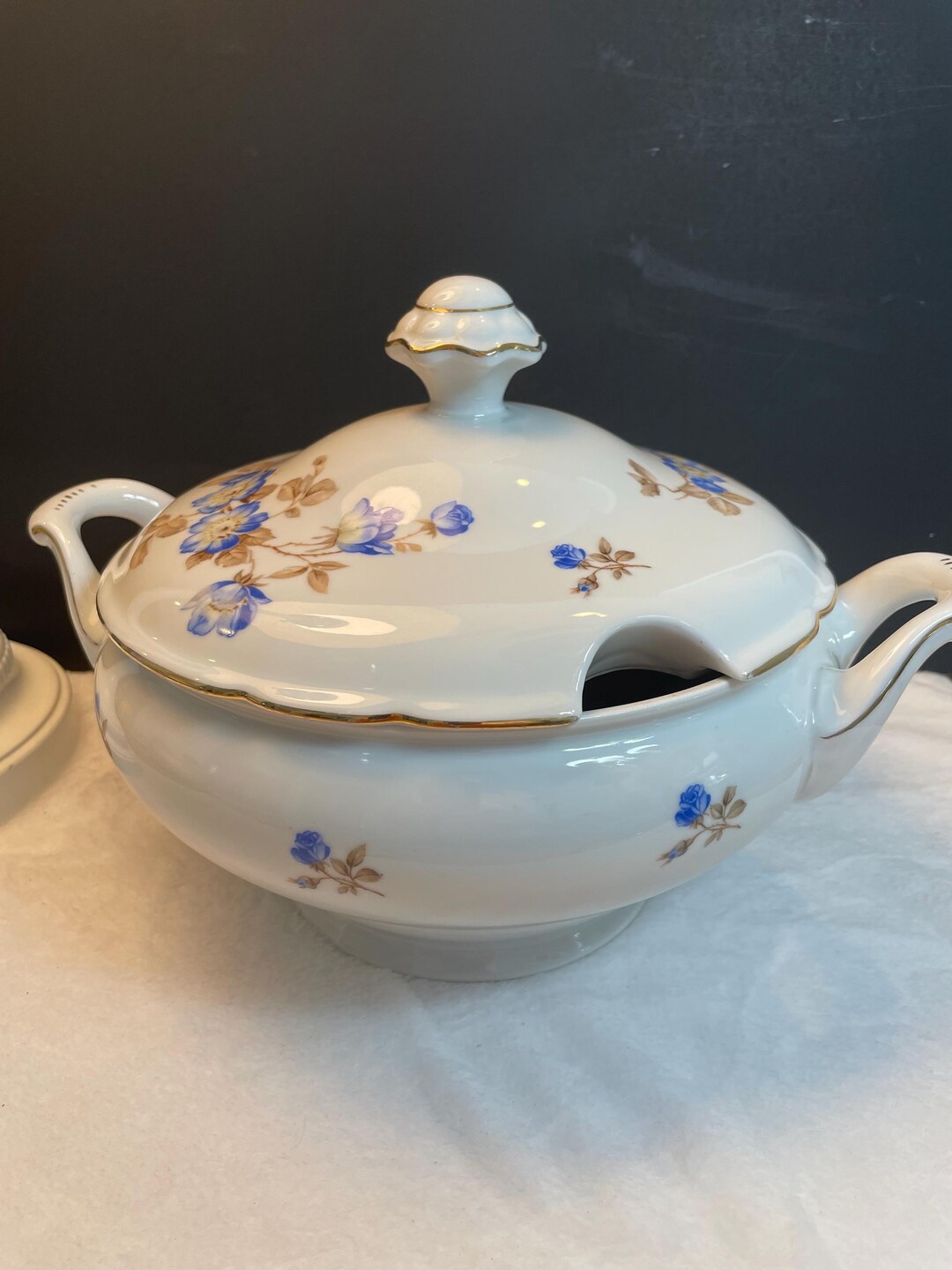Soup Terrine Made in Us-zone Germany Bavaria Blue Roses - Etsy