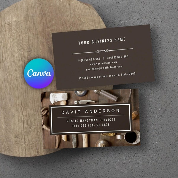 Carpentry Business Card Template - Etsy