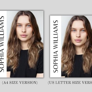 Modeling Comp Card Template, Canva Template, Fashion Model Zed Card ...