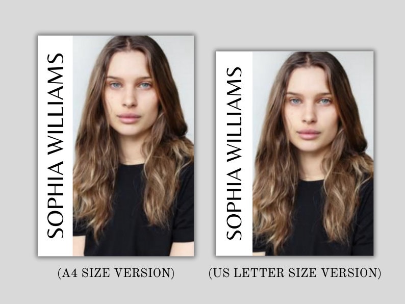 Modeling Comp Card Template, Canva Template, Fashion Model Zed Card ...