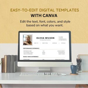 Dance Audition Canva Resume Template Dancer Headshot Cover Letter ...