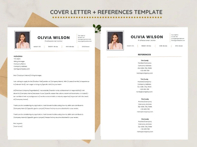 ATS Actors Actress Canva Resume Template Resume for Actors Theater ...