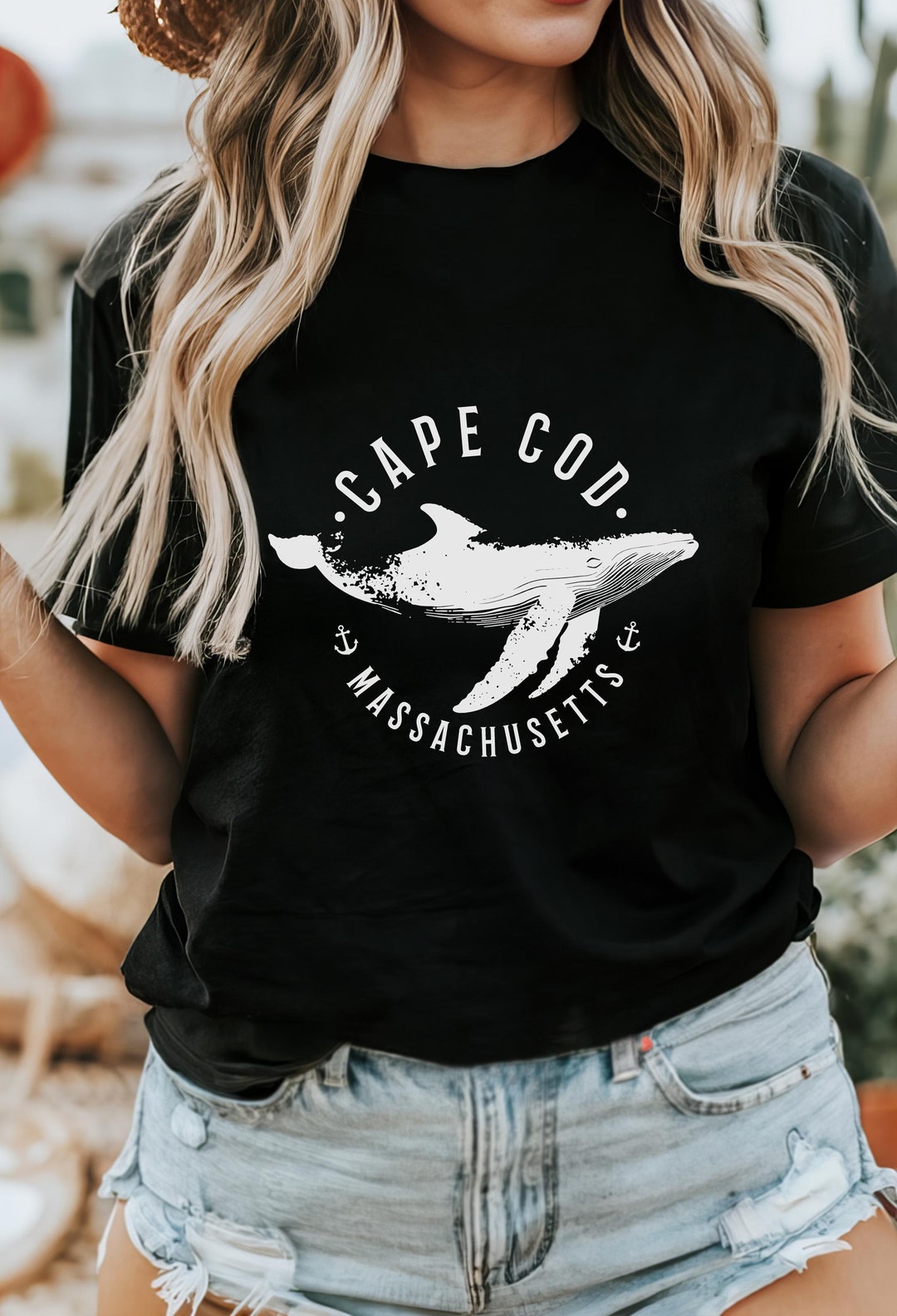 Cape Cod Massachusetts Shirt Whale Cape Cod Souvenirs Tshirt Ocean ...