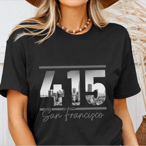 San Francisco Shirt 415 Area Code Golden Gate City California Tshirt ...