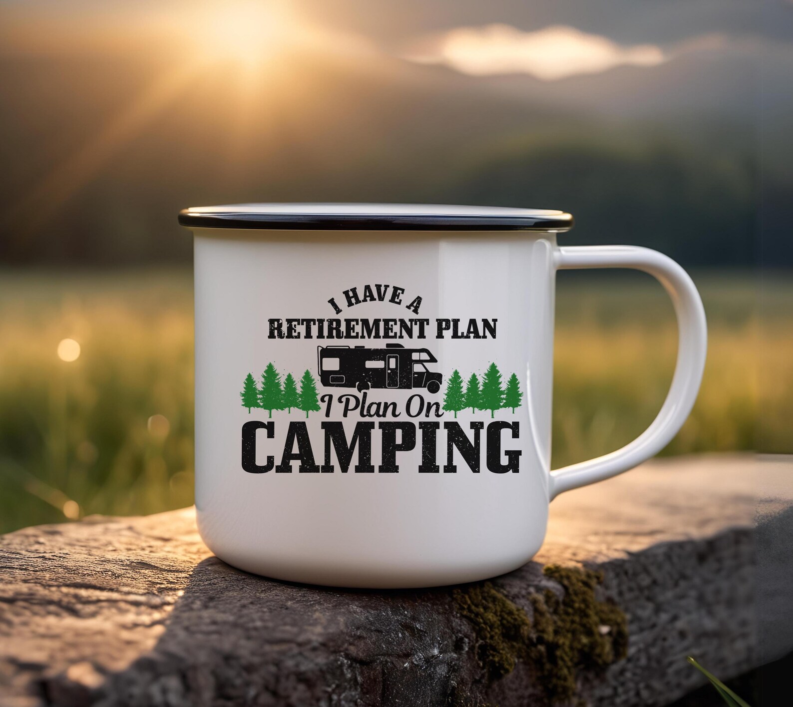 Camping Retirement Plan Mug Funny Camper Cup Outdoor Nature Lover Funny ...