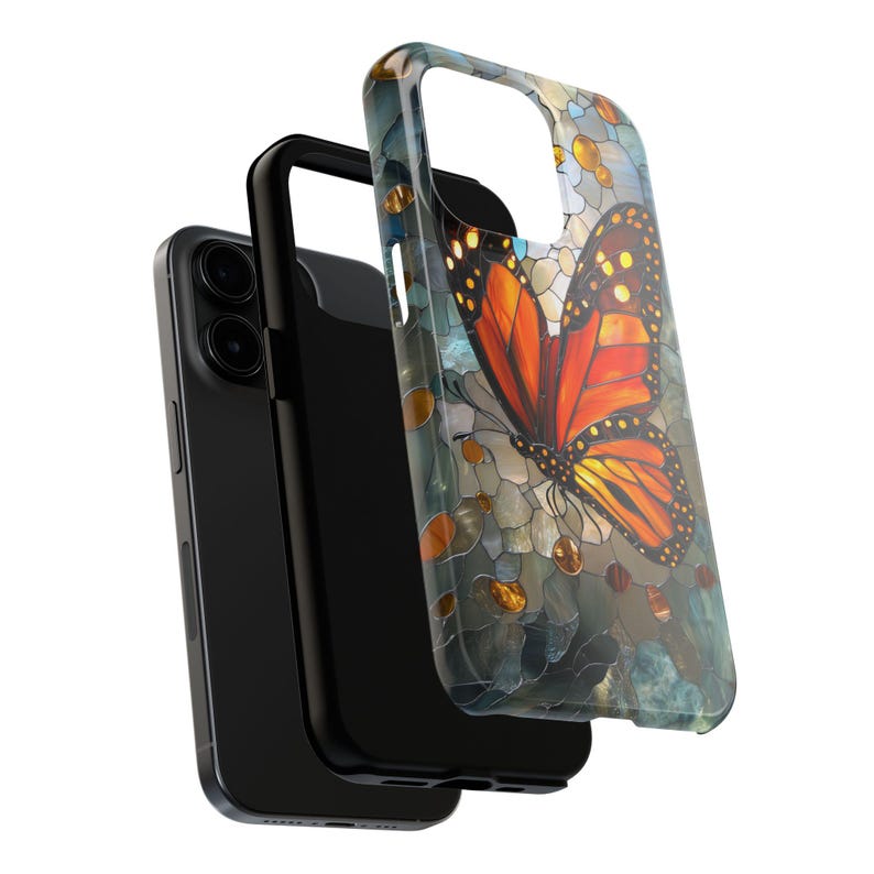 Monarch Butterfly Stained Glass Phone Case Artful Vintage Butterfly ...