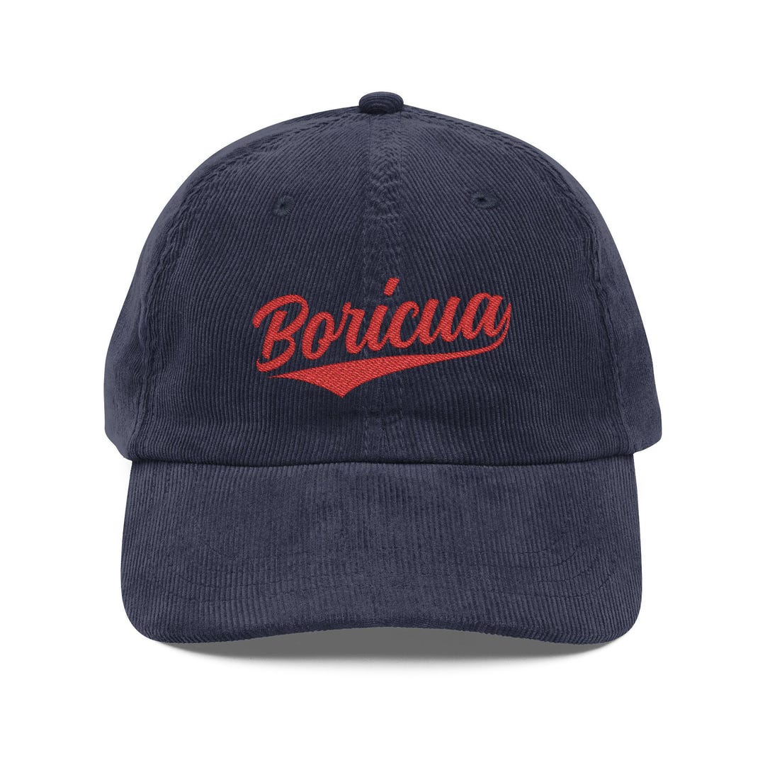Boricua Puerto Rico Corduroy Cap Embroidered Baseball Hat Embroidery ...