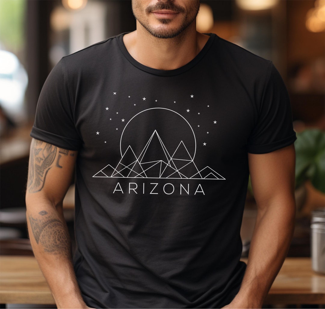 Arizona T-shirt AZ Arizona Shirt Pride Geometric Mountains Minimalist ...