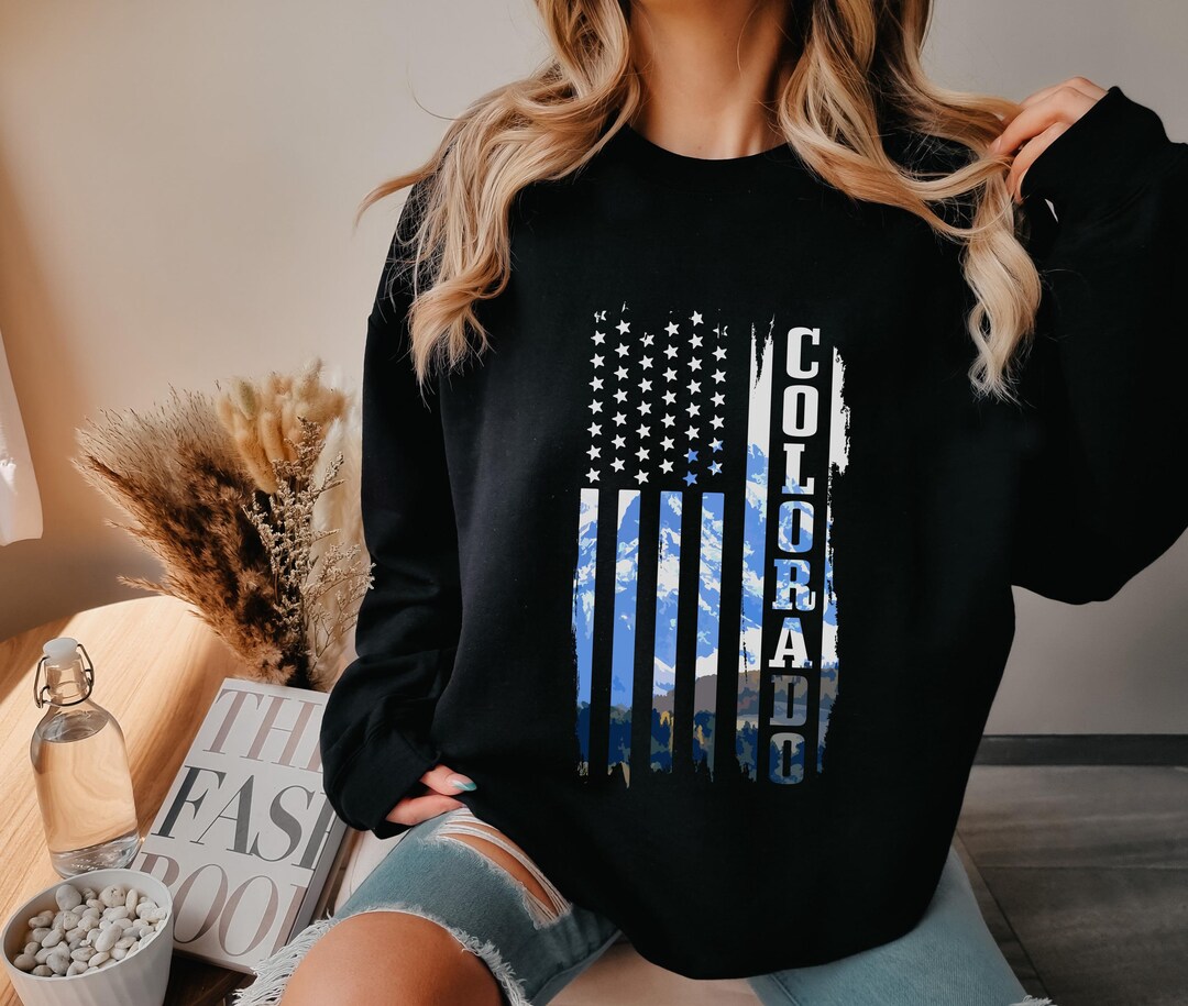 Patriotic Colorado Sweater American Flag Colorado Sweatshirt Rocky ...