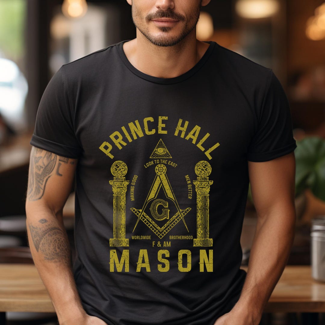 Mason Shirt Prince Hall Masonic Tshirt Vintage Square & Compass ...