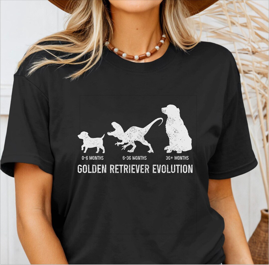 Golden Retriever Shirt Evolution Golden Retriever Tshirt Golden Retriever Mom Dad Tee Funny ...