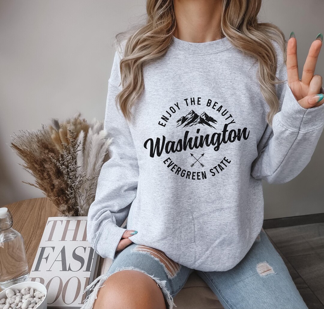 Washington Evergreen State Sweater Washington PNW Sweatshirt Washington ...