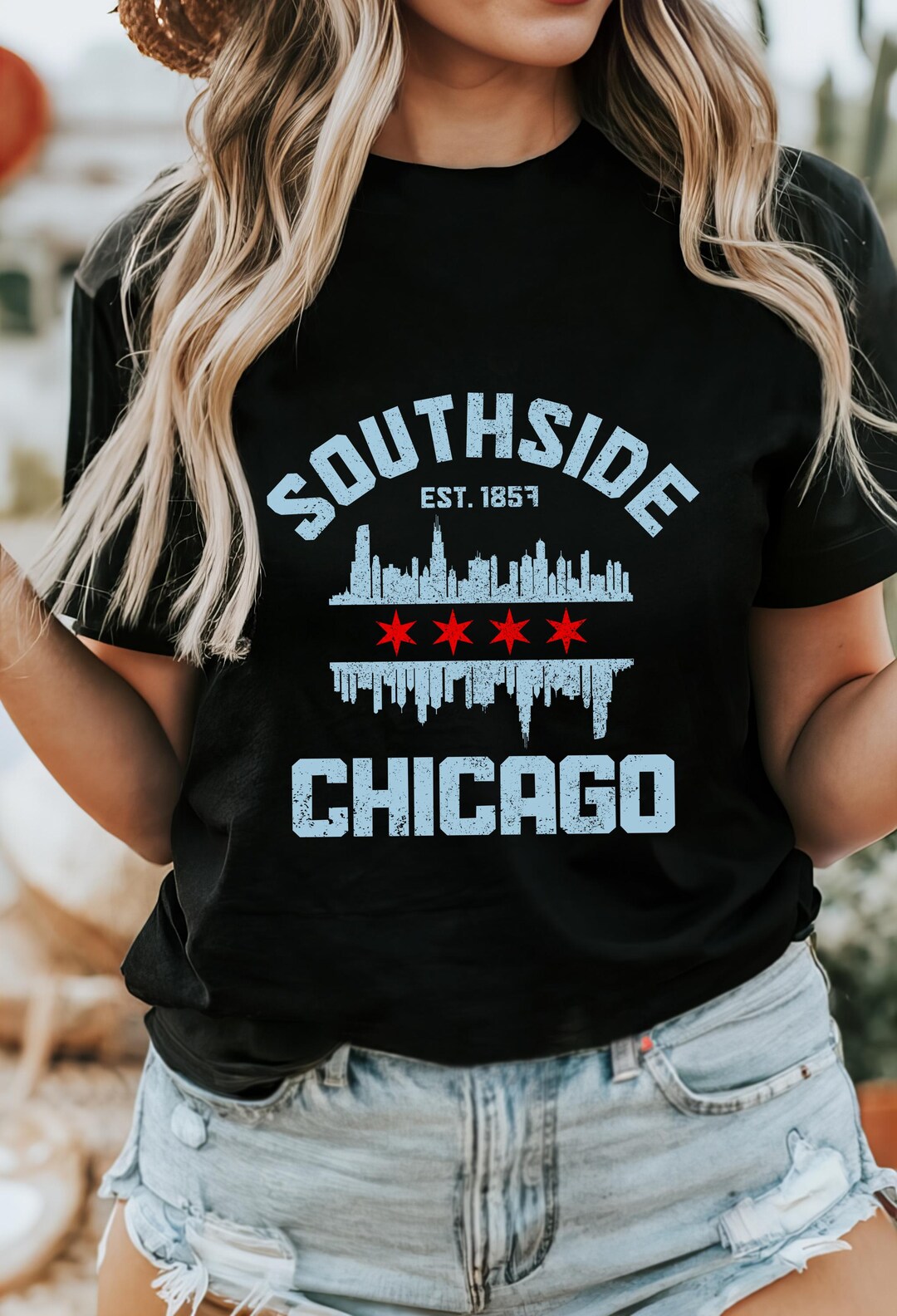 South Side Chicago Shirt Chicago Skyline Illinois Tshirt Chicago Flag ...