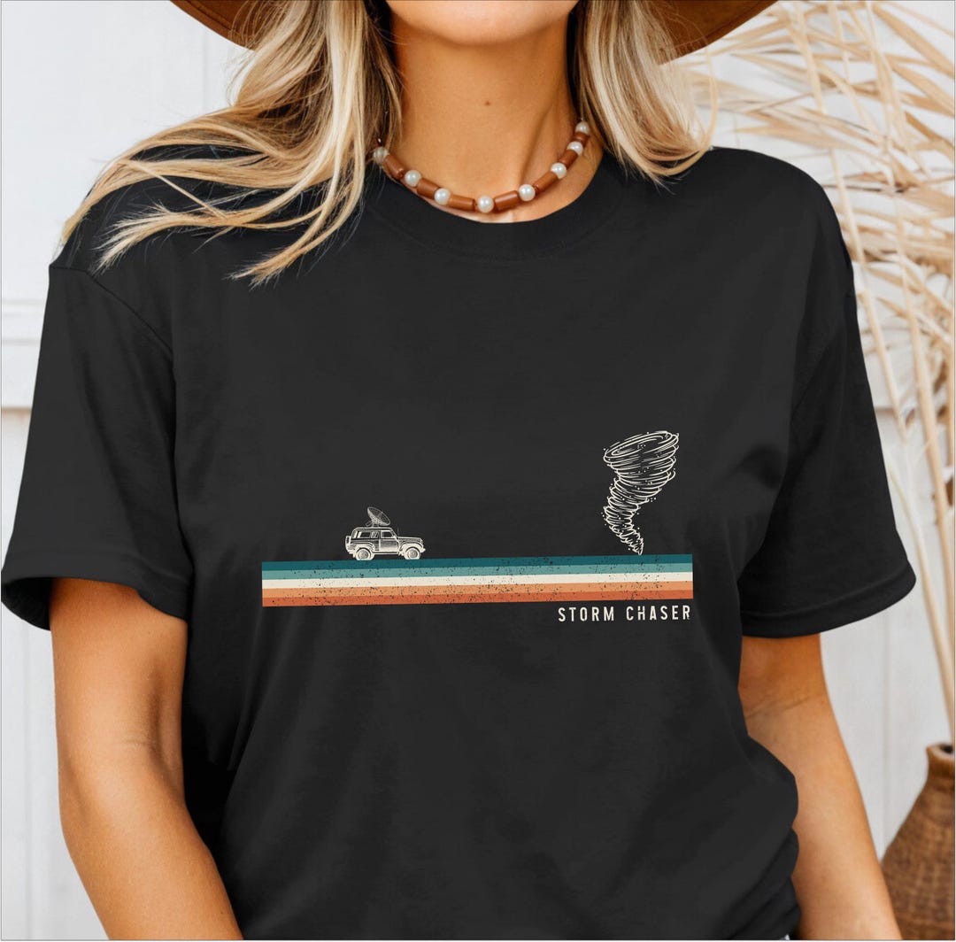 Storm Chaser Shirt Tornado Chasing Tshirt Vintage Meteorology Tee ...