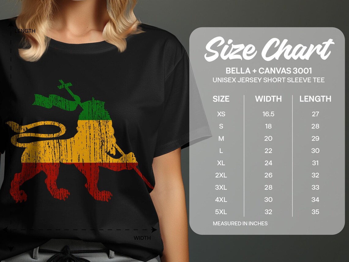 Lion of Judah T-shirt Unisex Tee Ethiopian Rastafari Reggae Symbol ...