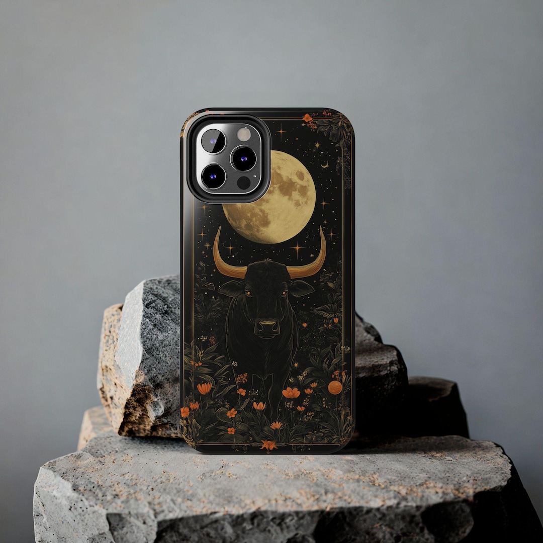 Taurus Phone Case Zodiac Sign Full Moon Star Sign Astrology Celestial ...
