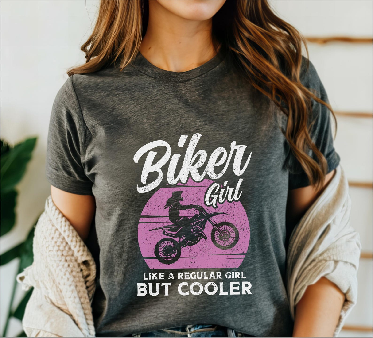 Biker Girl Shirt Like A Regular Girl But Cooler Motocross Tshirt