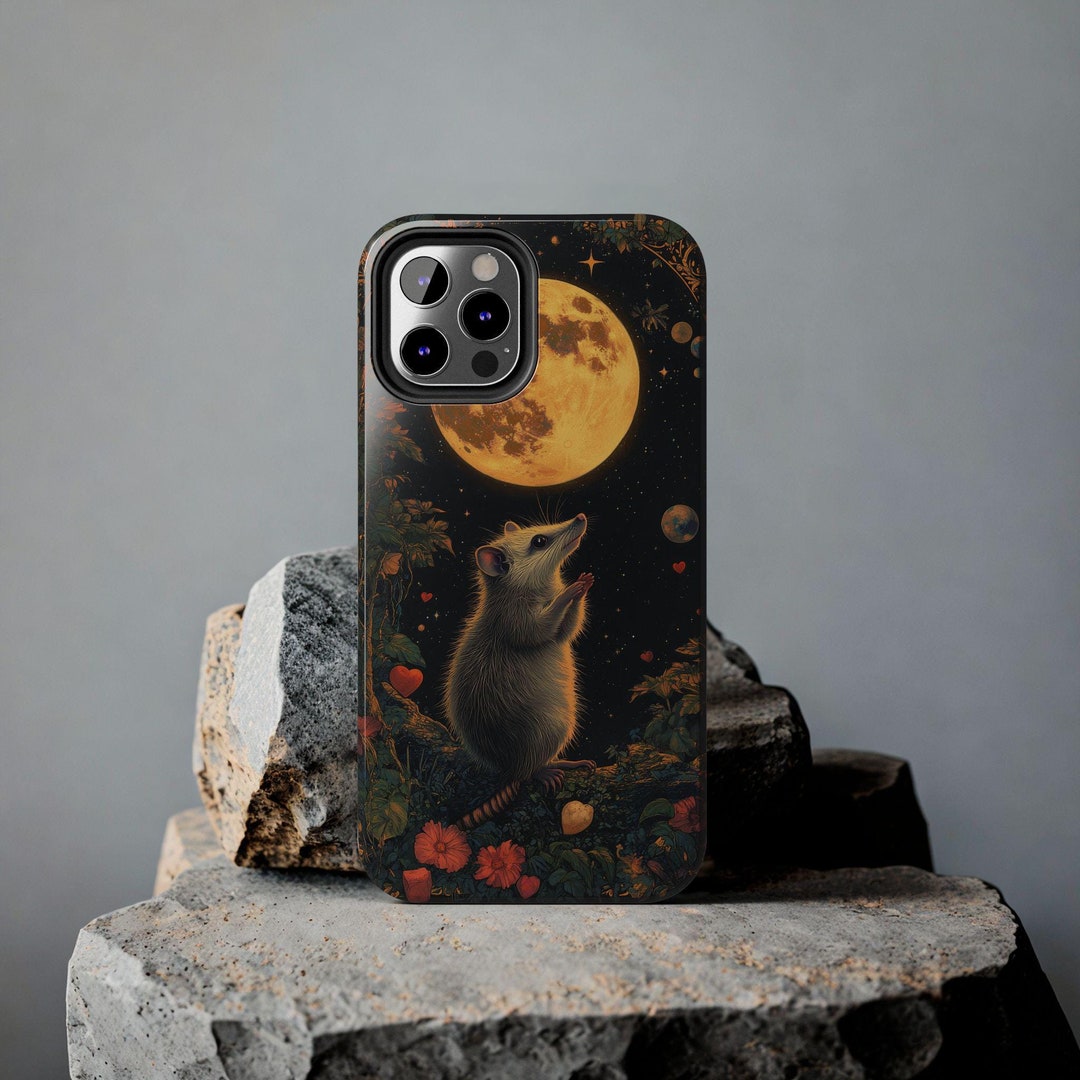 Opossum Phone Case Full Moon Celestial Occult Witchy Gothic Artdeco ...