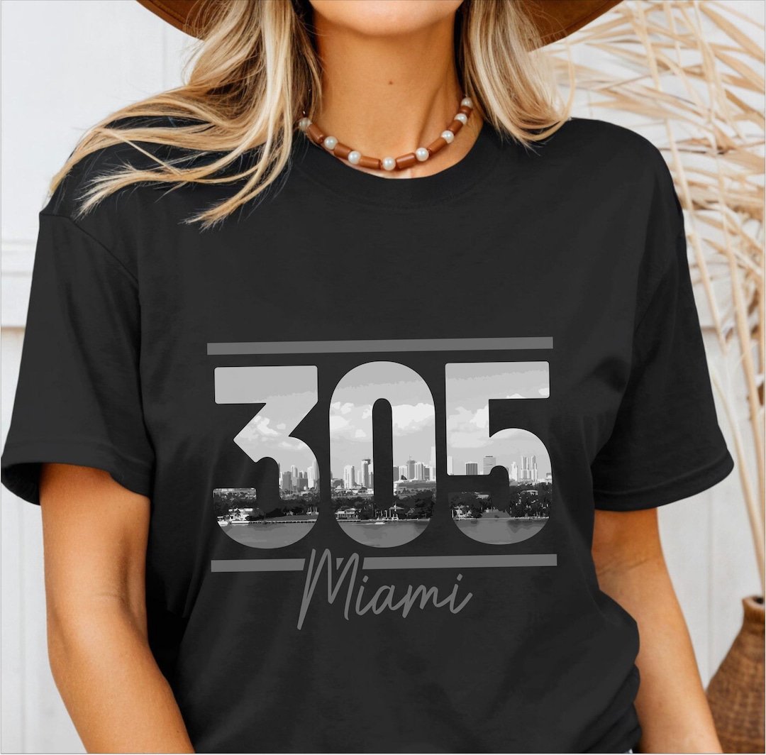 305 Miami Florida Shirt Miami Area Code Tshirt Vintage Miami FL ...