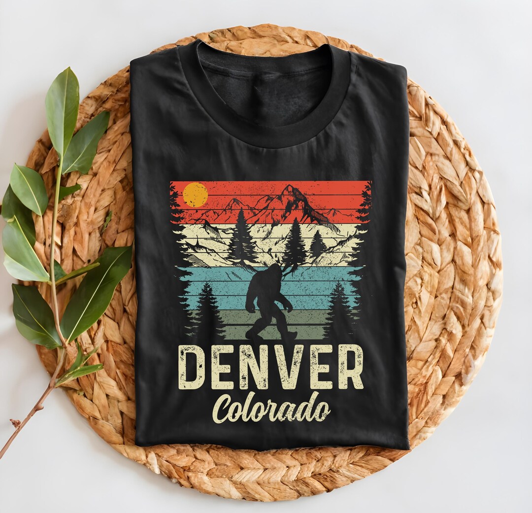 Denver Colorado Bigfoot Shirt Vintage Retro Denver Tshirt Mountains ...