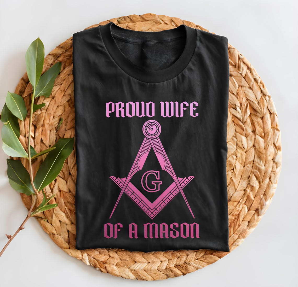 Mason Wife Masonic Shirt Proud Wife of A Mason Square & Compass Symbol ...