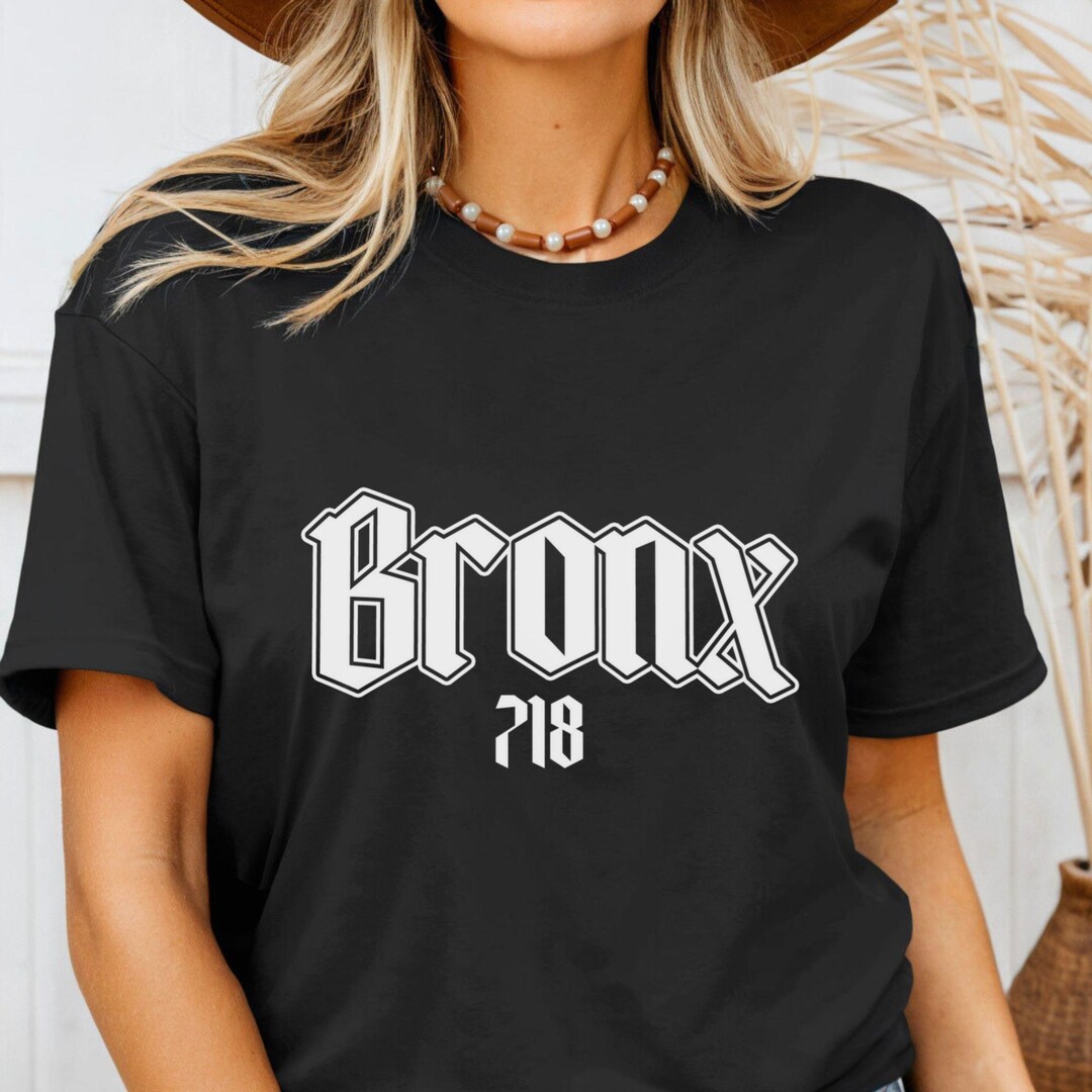Bronx NY Shirt 718 Area Code Pride Tshirt Vintage Old English New York ...
