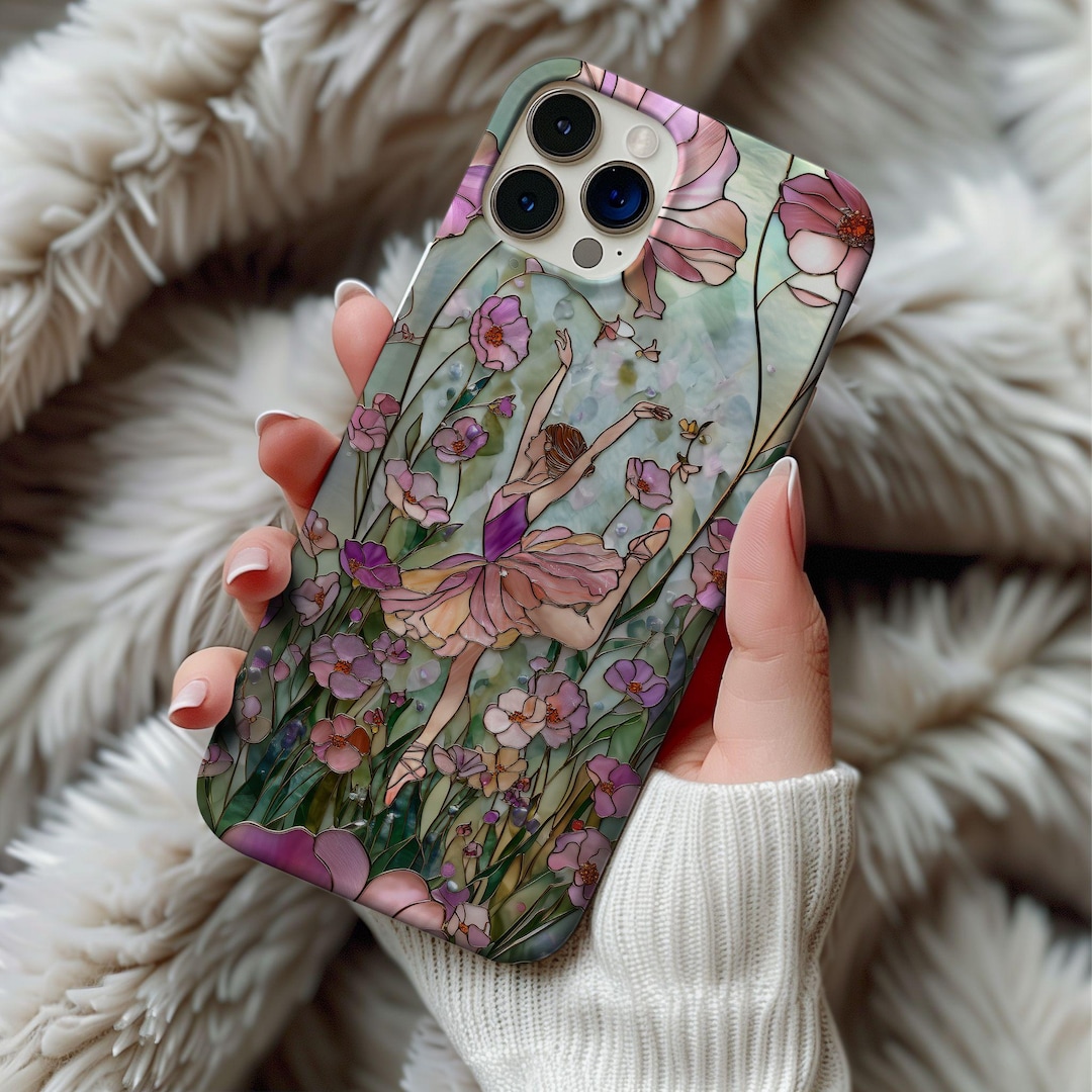Ballerina Wildflower Stained Glass Phone Case Ballet Dancer Samsung ...