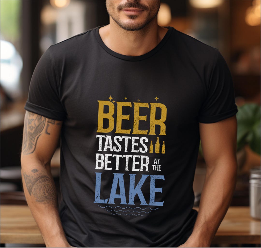 Lake Life Shirt Vintage Retro Vibes Beer Tastes Better at the Lake ...