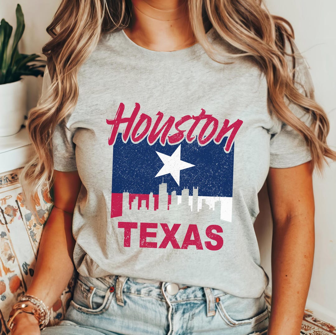 T-shirt Houston Texas T-shirt Houston Skyline TX Flag Pride Idée cadeau ...