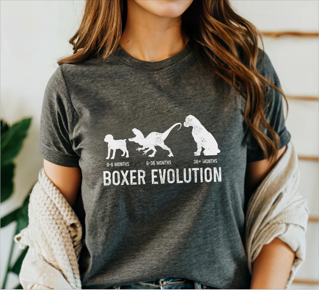 Boxer Dog Shirt Evolution Boxer Tshirt Boxer Mom Shirt Boxer Dad Tee ...