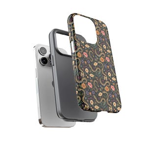 Snake Phone Case Vintage Wild Flower Floral Pattern Reptile Lover Gift ...