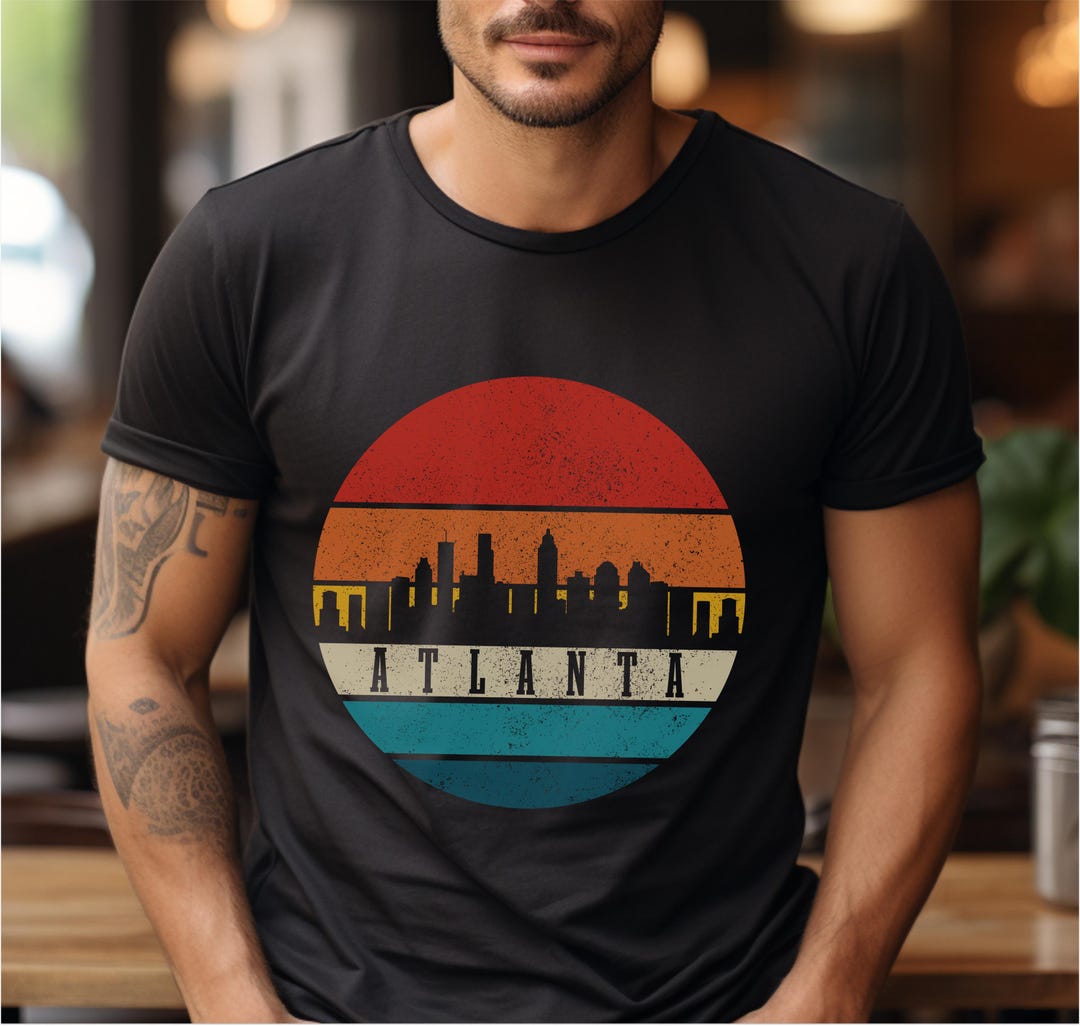 Atlanta Shirt ATL Vintage Atlanta Skyline Georgia Tshirt Atlanta Pride ...